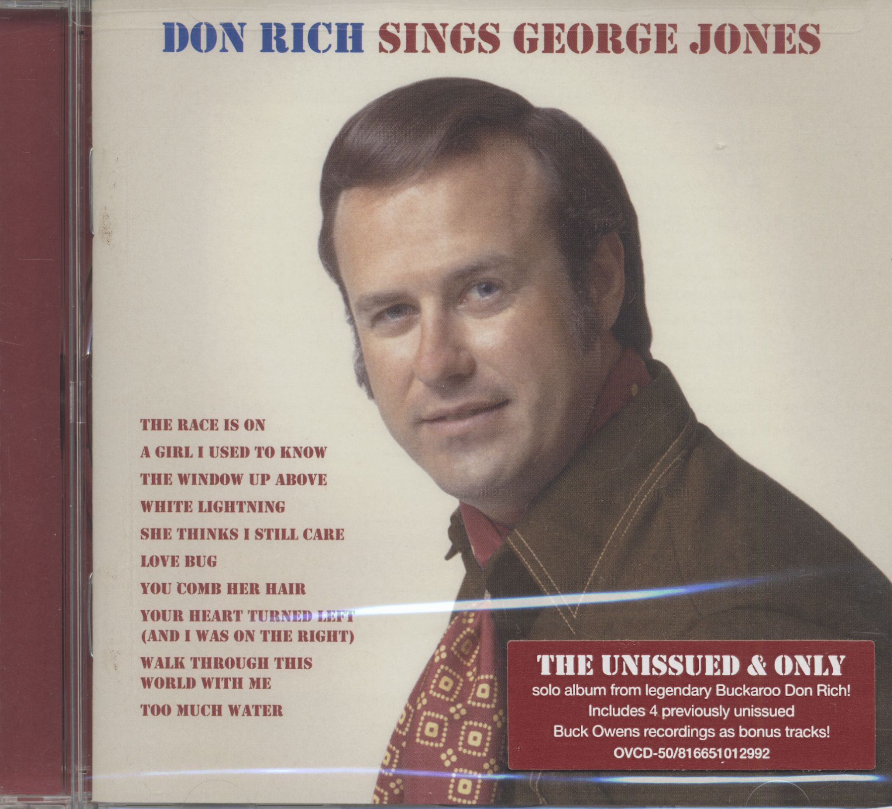 Don Rich (The Buckaroos) CD: Don Rich Sings George Jones (CD) - Bear ...