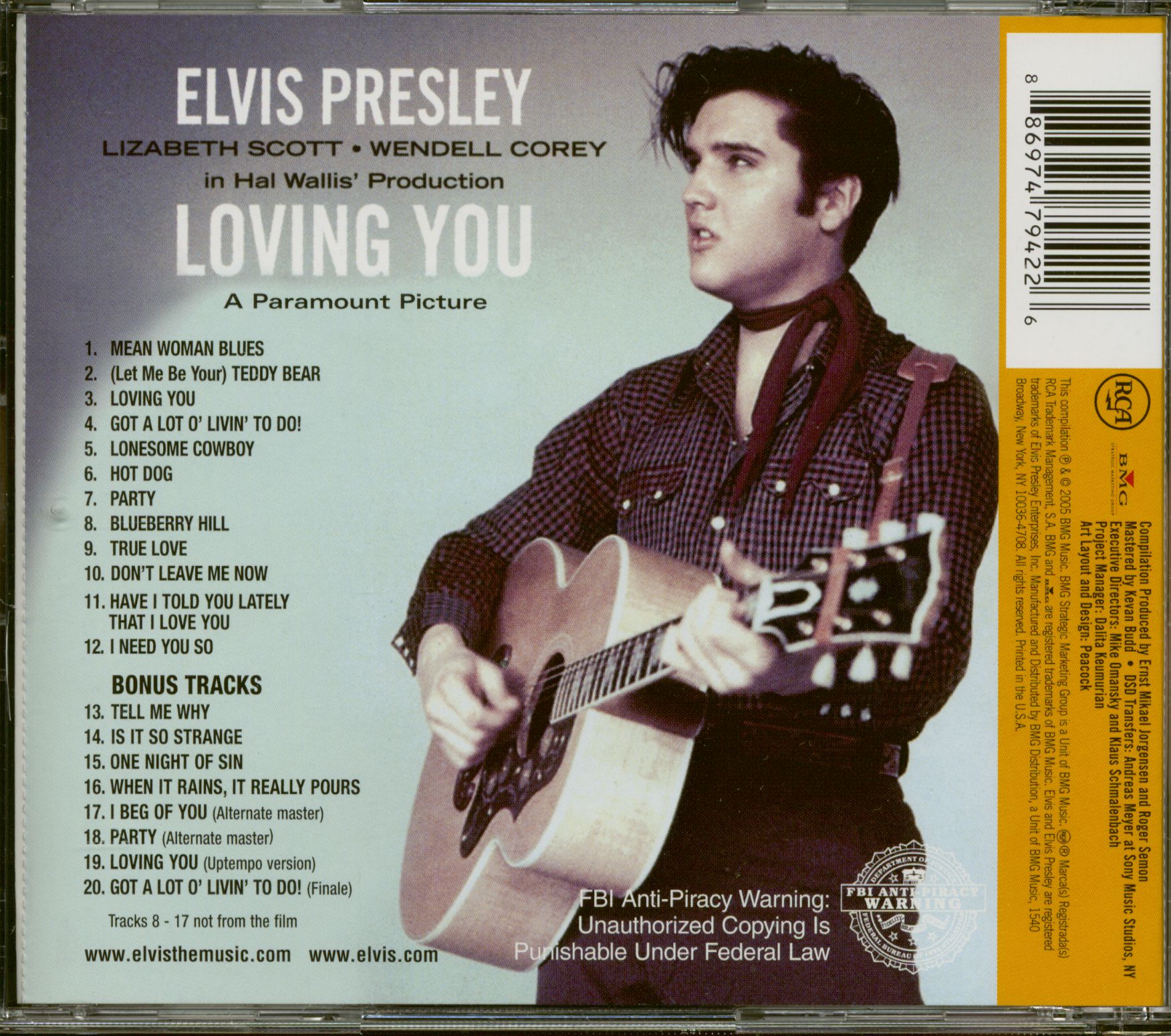 Elvis Presley CD: Loving You (CD, Soundtrack & Bonus Tracks) - Bear ...